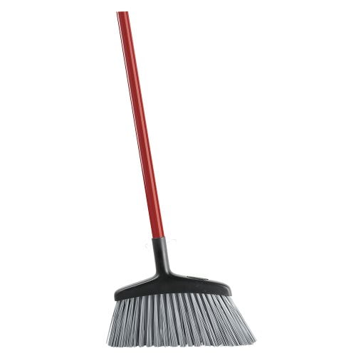 Libman Rough Surface Angle Broom, 14" Head, Red/Black, 6/Case (LIB ...