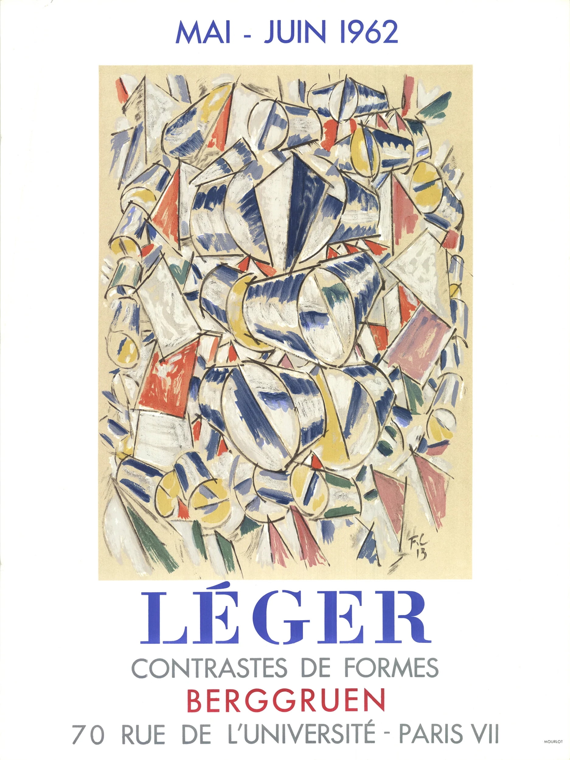 FERNAND LEGER Contrastes De Formes, 1962 - Walmart.com