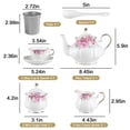 22-piece Porcelain Flower Tea & Coffee Serving Set - Walmart.com
