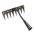 2-Pack Manganese Steel Hand Weeding Rake with 8 Teeth for Garden, Lawn ...