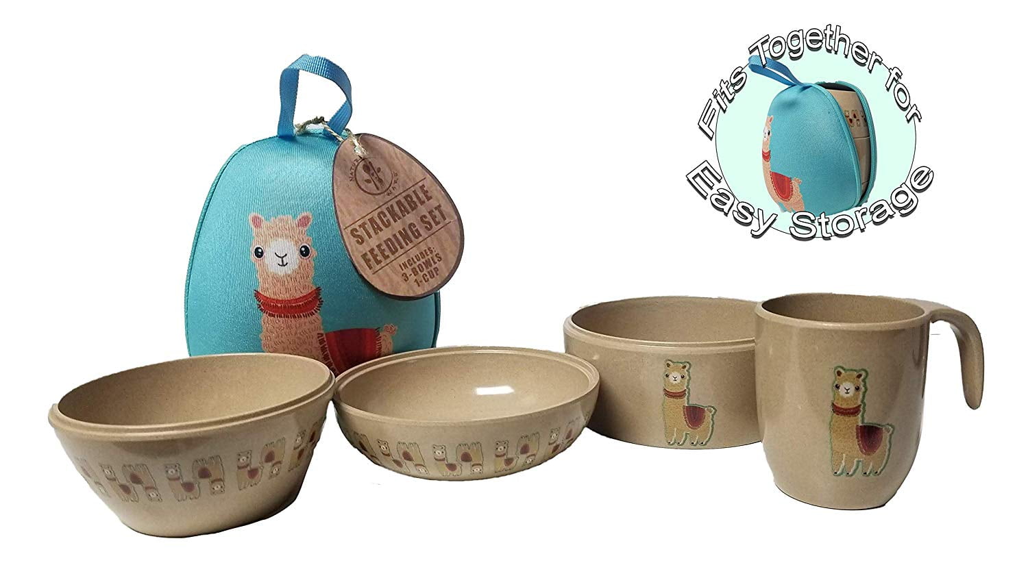 Refresh-A-Baby Stackable Eco-Friendly 4 Piece Bowl Cup Set Made from ...