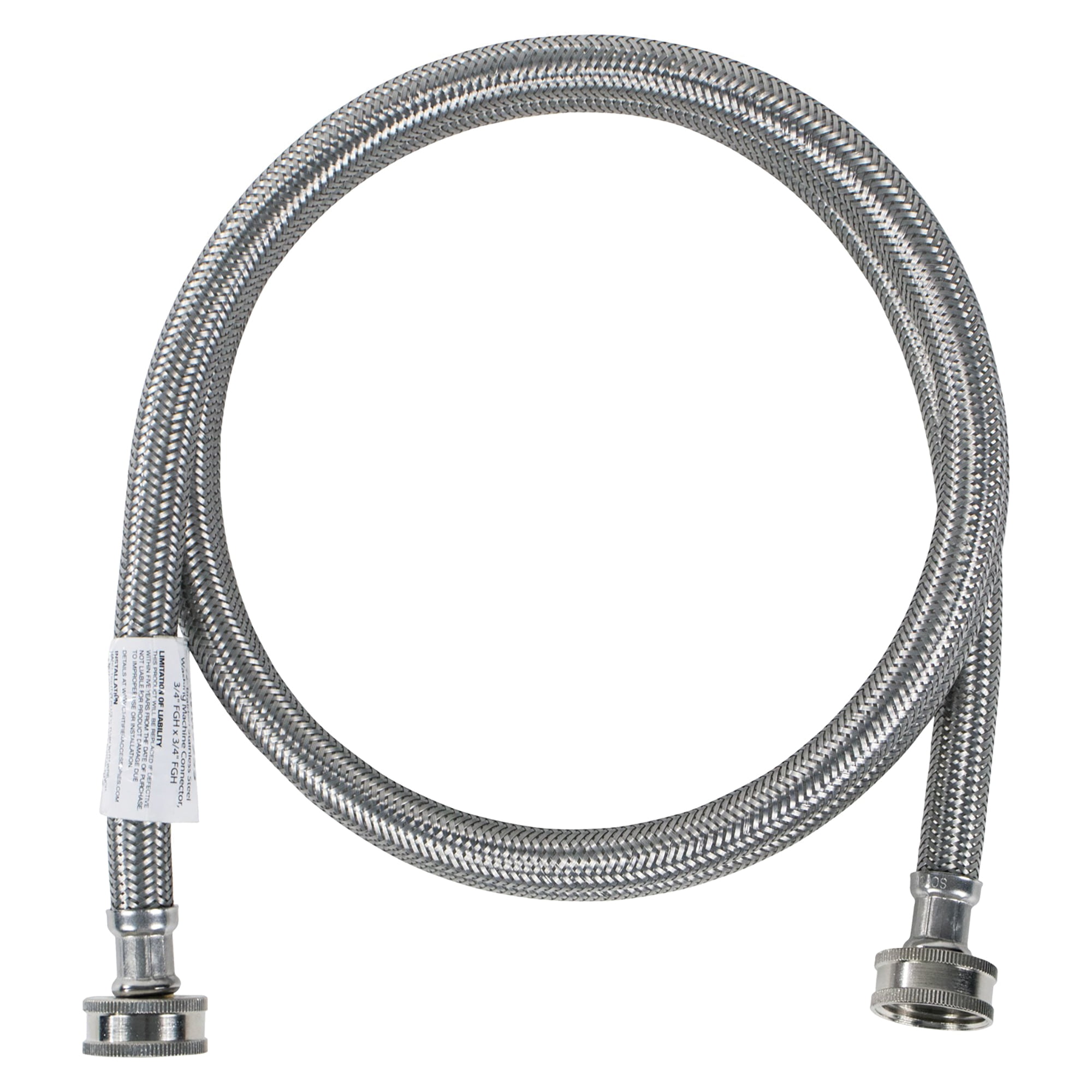 Certified Appliance Accessories WM48SS Braided Stainless Steel Washing ...