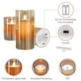 Dimmable Flameless LED Candles 3-Pack, Real Wax Glass, Remote & Timer ...