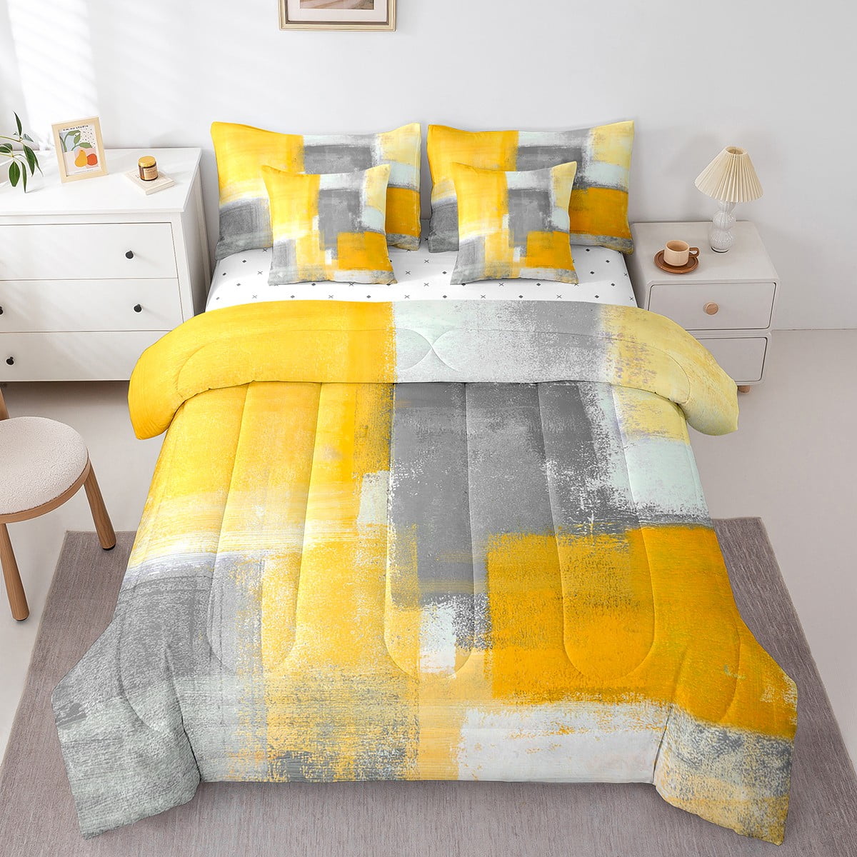 Click here for Yst Ombre Comforter Set For Kids Boys Girls yellow... prices