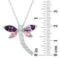 Ladies Brilliance Fine Jewelry Simulated Amethyst and CZ Sterling ...