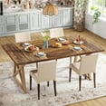 Tribesigns 71 in. Dining Table, Farmhouse 6ft Wooden Dining Room Table ...