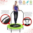 Pure Fun 40-Inch Exercise Trampoline, with Handrail, Green - Walmart.com
