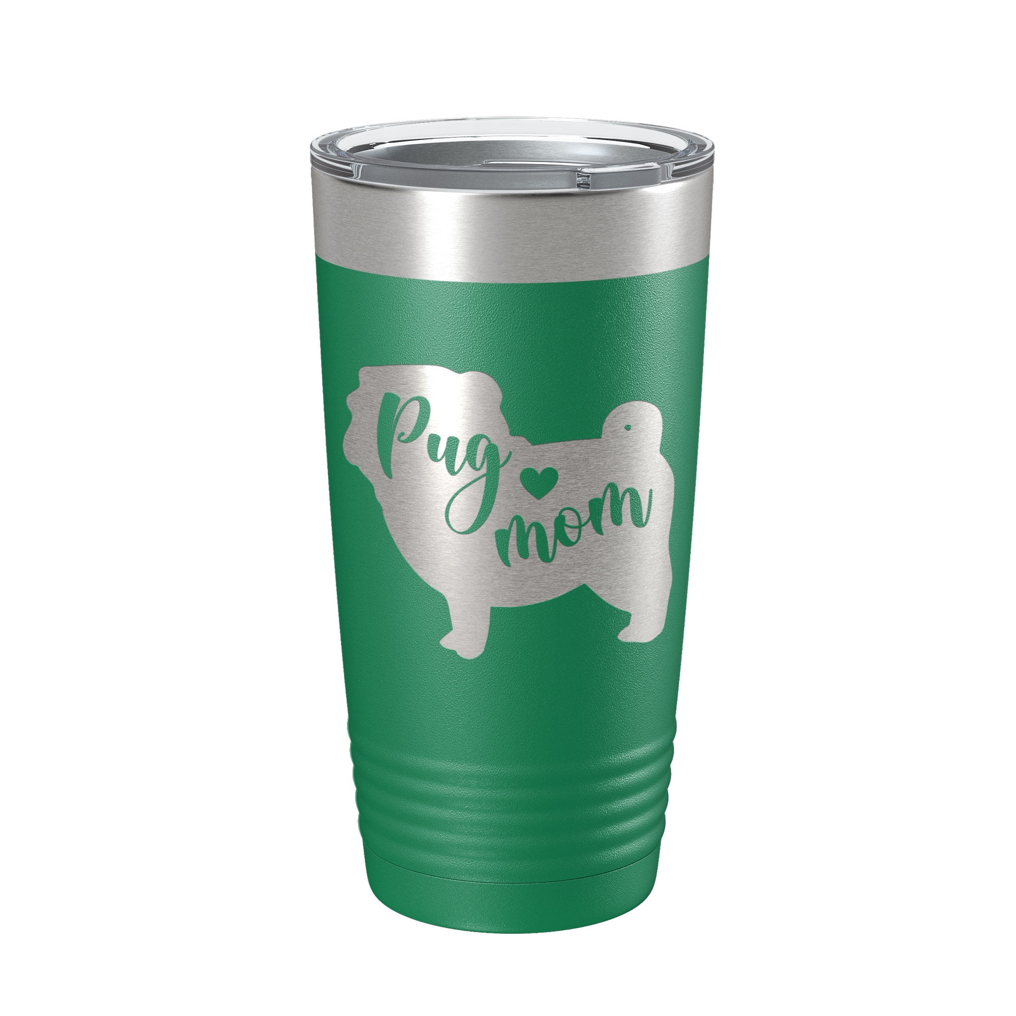 Pug Mom Tumbler Dog Travel Mug Gift Insulated Laser Engraved Coffee Cup ...
