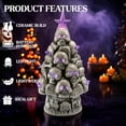 Ceramic Light-up Skull Halloween Tree - Spooky Creepy Ceramic RIP ...