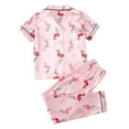 Girls Boys Kids Silk Satin Pajamas Set Button-Down Clothes 2 Piece Set ...