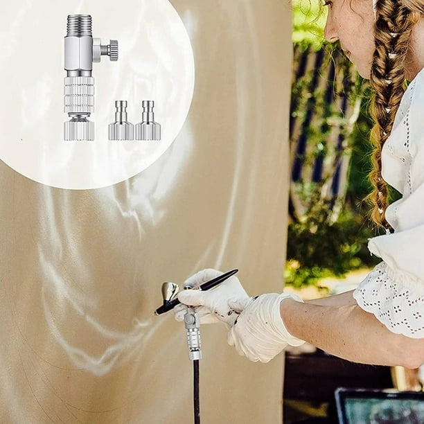 Maoww Airbrush Coupling Adapter with Adjustable Valve Spray Compressor ...