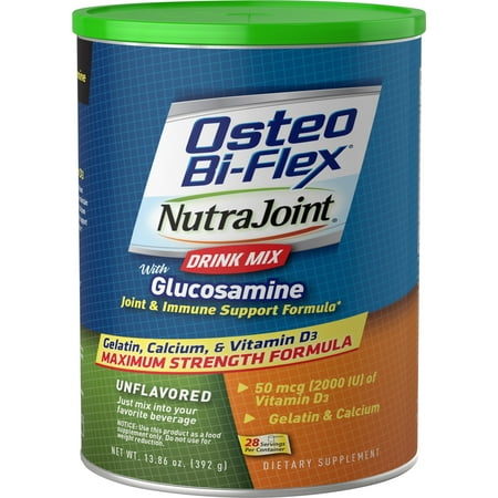 Osteo Bi-Flex NutraJoint Drink Mix Powder, Unflavored, 13.86 Oz ...