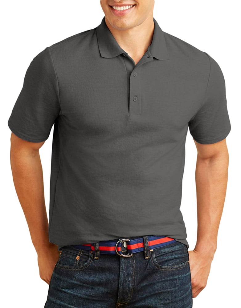 Gildan 72800 Dryblend Adult Polo Shirt -Charcoal-2X-Large - Walmart.com