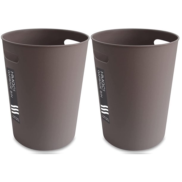 VOGRYE 2 Pack Small Trash Can Round Plastic Wastebasket, Garbage ...