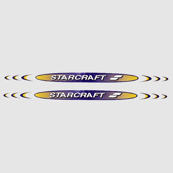 Starcraft Boat Emblem Decal Stickers | Purple Yellow (Pair) - Walmart.com