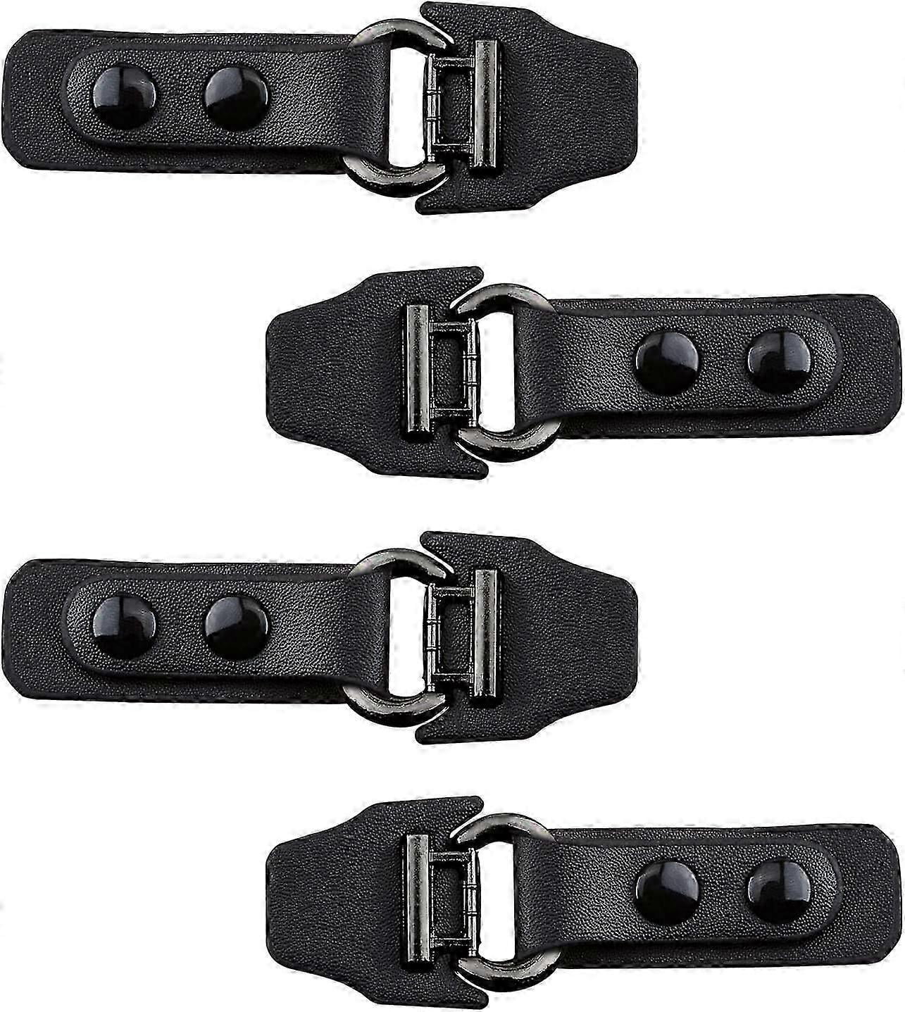 4 Pcs Black Metal Leather Clasp Fasteners, Leather Closure Clip Holder ...