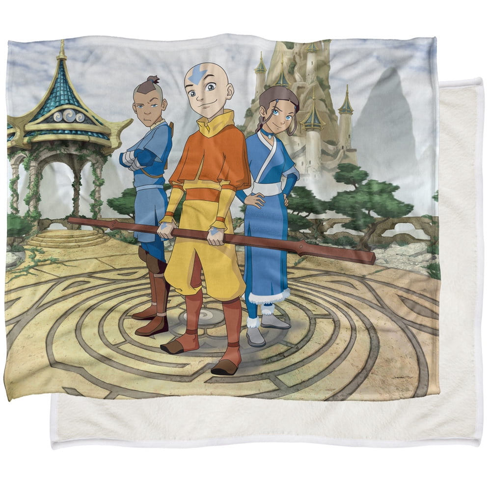 Avatar The Last Airbender Blanket, 50"x60" Cast of Characters Silky ...
