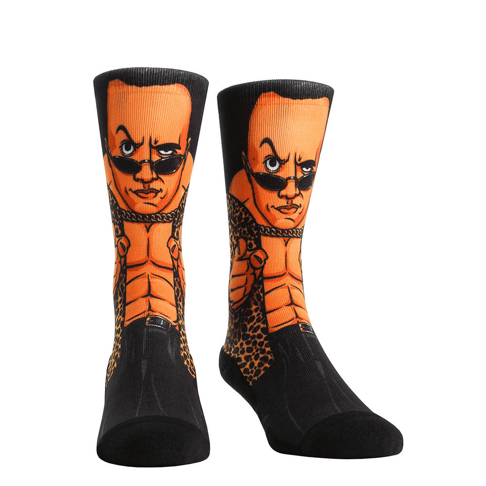 Rock Em Elite The Rock Dwayne Johnson Licensed WWE Crew Socks L/XL ...