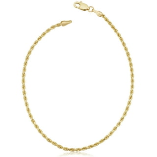 10K Yellow Gold 2.25mm Diamond-Cut Rope Chain (7 X 2.25) Made In Peru ...