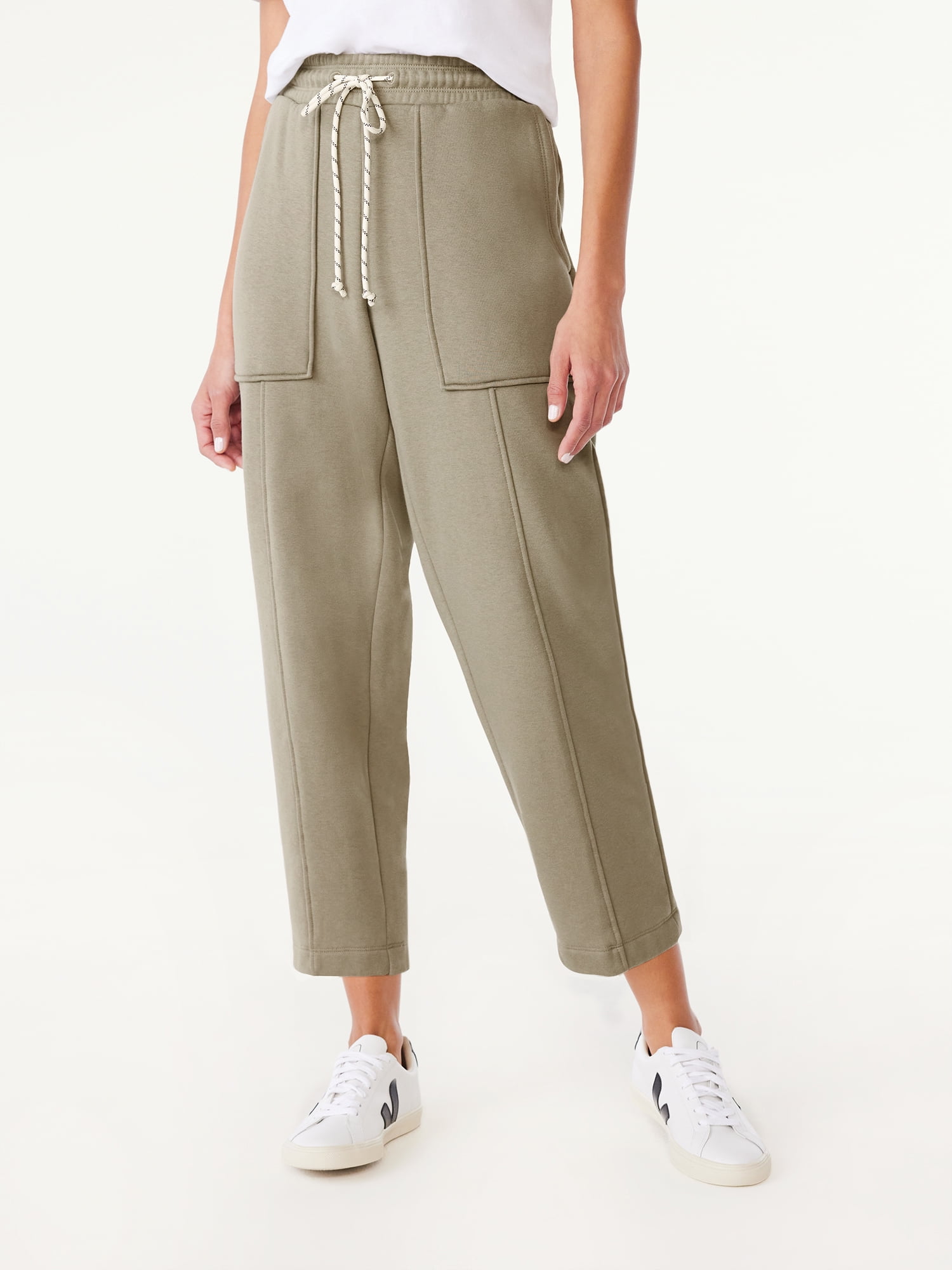 Free Assembly Women's Patch Pocket Sweatpants, 25” Inseam, Sizes XS ...