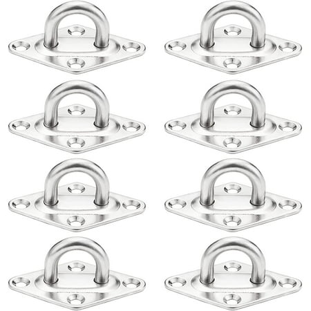 Stainless Steel Eye Plate,8pcs Fixing Hook D Ring Lashing Eye Oblong ...