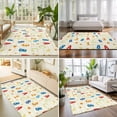Area Rug 4x6ft, Alphabet Letters Numbers Washable Rugs for Living Room ...