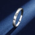 S925 Pure Silver High Carbon Stone Mullite Wedding Rings, Open and ...