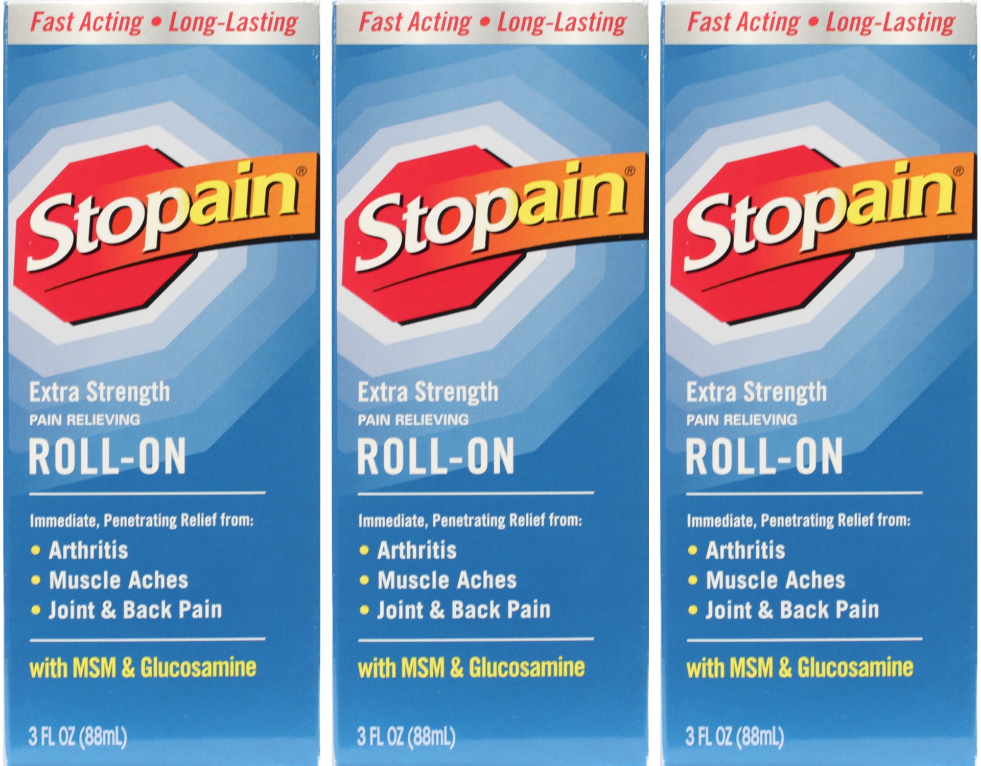 Stopain Extra Strength Pain Releving Roll-On With Msm and Glucosamine ...
