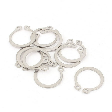 10pcs 304 Stainless Steel External Circlip Retaining Shaft Snap Rings 17mm - Walmart.com