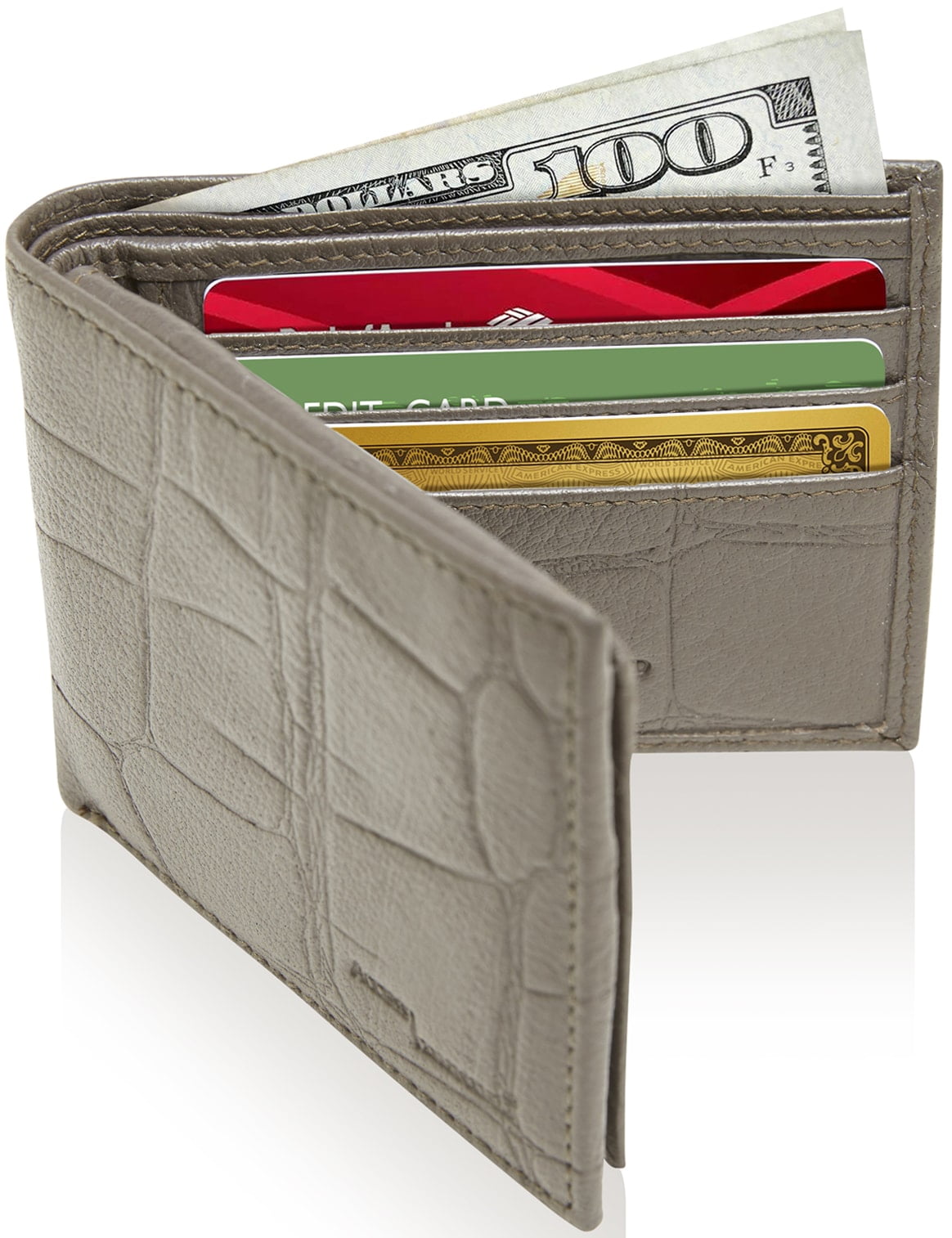 Genuine Leather Slim Wallets For Men - Bifold Mens Wallets RFID ...