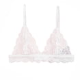 BRGZLK Women Triangle Lace Bralettes Cute V Neck Wireless Cami Bra ...