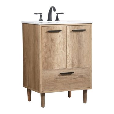 Elegant Decor Soma 30" Aluminum MDF Single Bathroom Vanity in Expresso ...