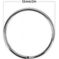 2 Inch Flat Key Rings - Large Split Key Rings - Silver Steel Round ...