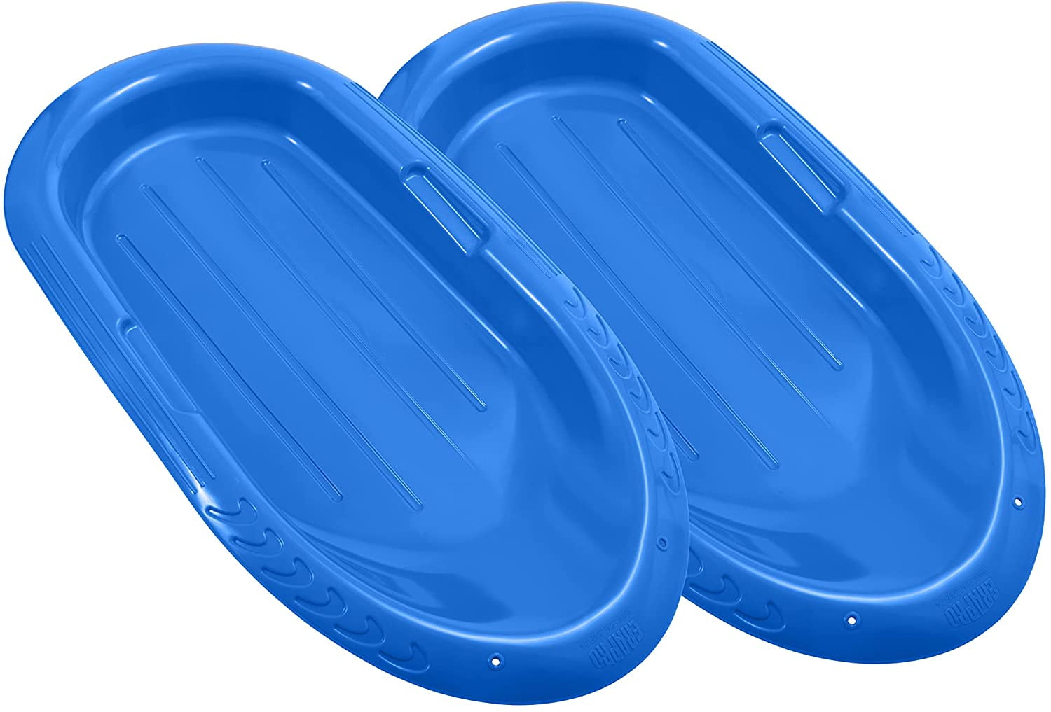 Superio Pack of 2 Toboggan Snow Sleds for Kids and Adults, 36" Heavy ...