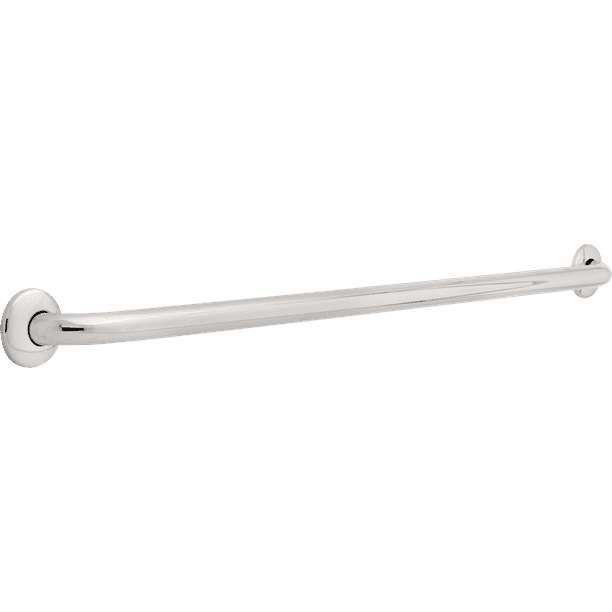 1 1/4 in. x 42 in. Grab Bar with Concealed Mounting in Bright Stainless ...