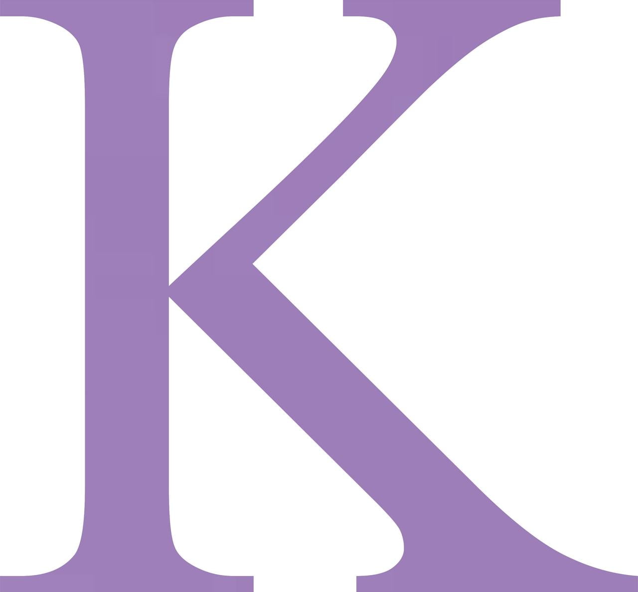 Acrylic Letter K Times, 2'' Tall Lavender Acrylic Sign Letter, Choose ...