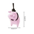 Auto Rearview Pendant Cute Swing with Sunglasses Plastic Cool Piggy for ...