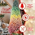 Christmas Tree 7.5ft Rainbow Gradient Flocked PVC Christmas Tree with ...