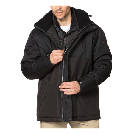 HAWKE & CO Mens Black Parka Coat S - Walmart.ca