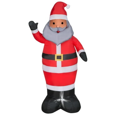 Gemmy Christmas Inflatable Santa with "SANTA APPROVED" Sign, 7 ft Tall ...