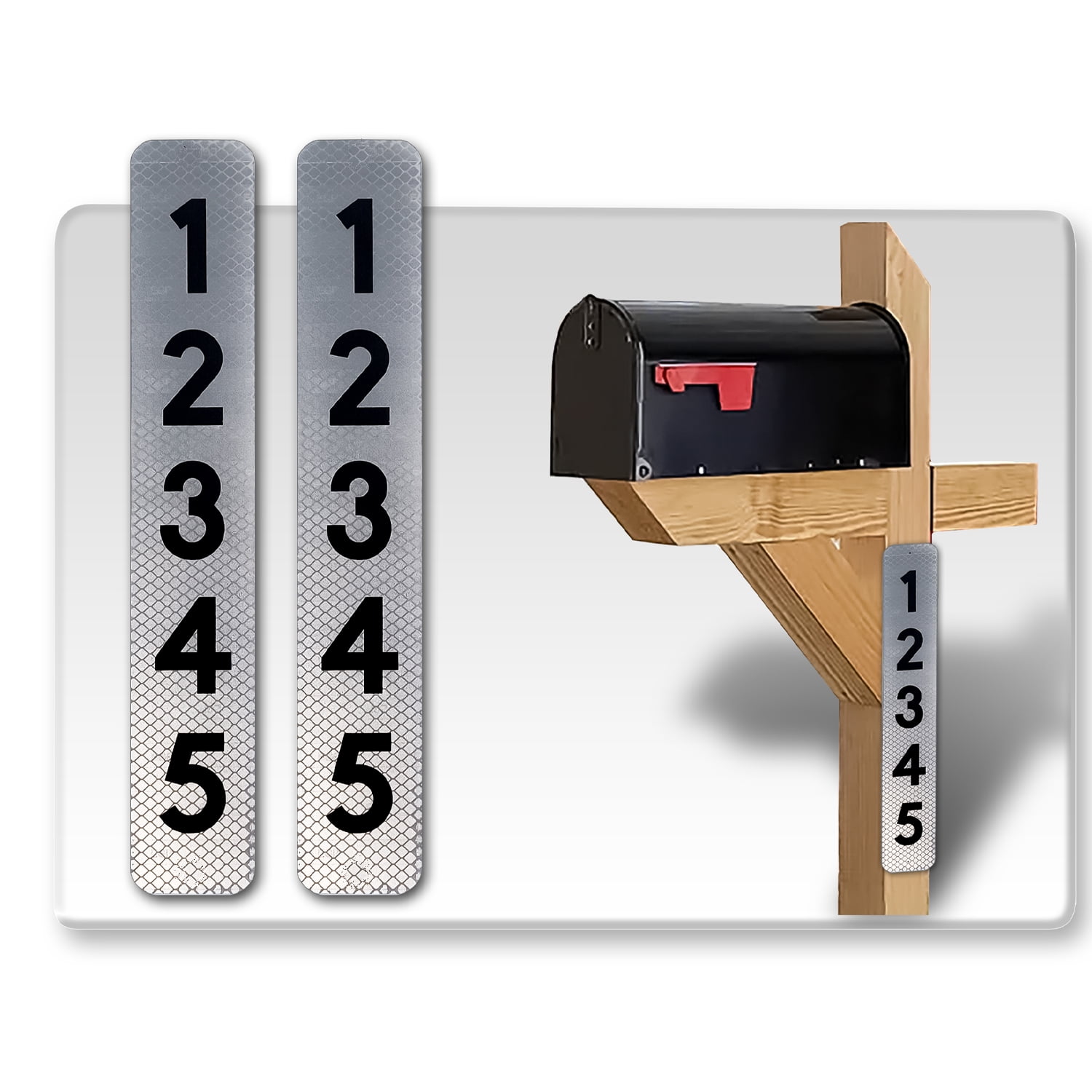 2 Pack Address Numbers for House Stickers, Customized Vertical 911 ...
