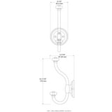 Liberty Porcelain Finial Coat and Hat Hook, Satin Nickel and White ...