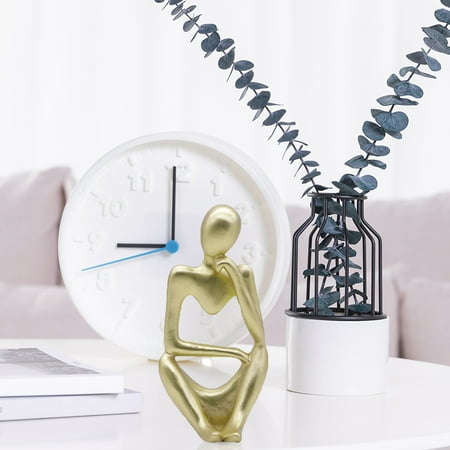 Megalia Abstract Thinker Statue Mini Office Crafts Sculpture (Golden ...