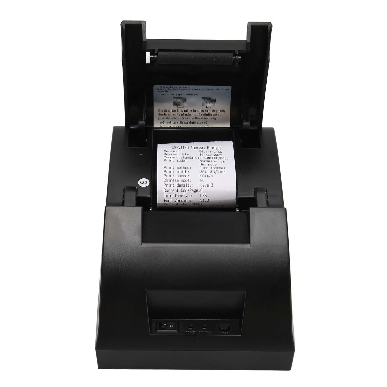 Impresora POS, Impresora POS de 58 mm Impresora térmica de recibos USB ...