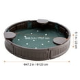 KFFKFF Sandbox with Lid, Dimensions 47.2 x 9.1 inches, Circular Sand ...
