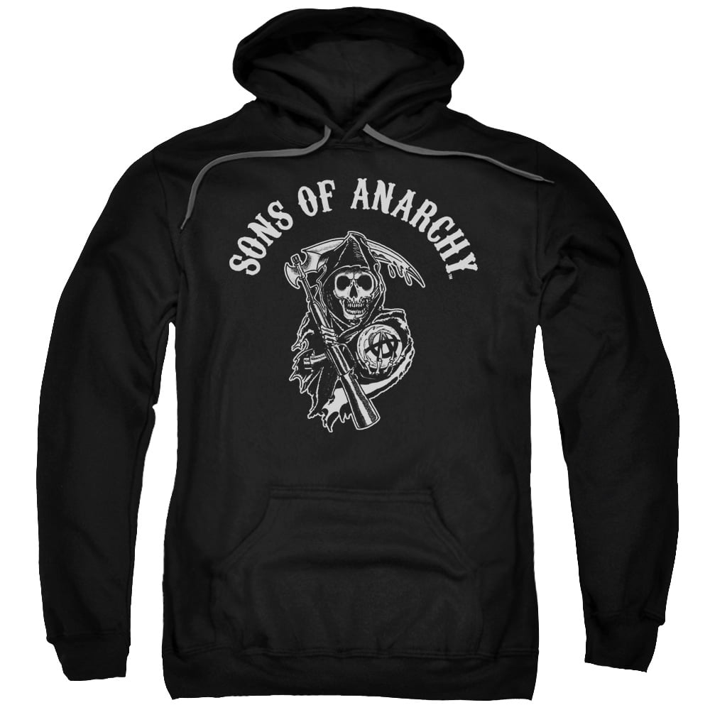 Sons Of Anarchysoa Reaper Adult Pull Over Hoodie Black Sm