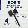 Bob's Industrial Supply 4x4 Concrete Post Anchor, Deck Bracket, Fence ...