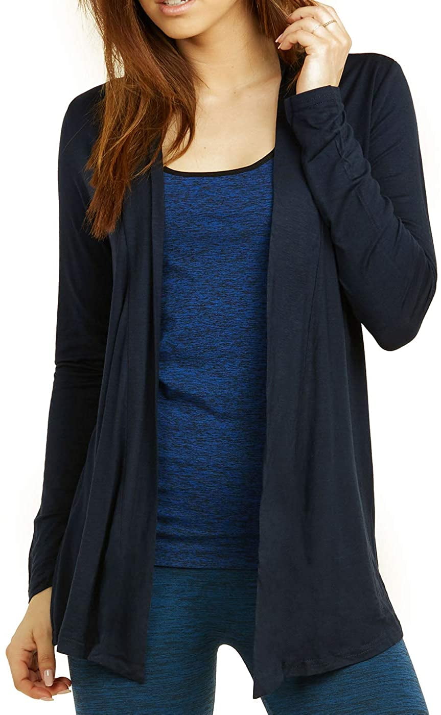 Women & Plus Classic Open Front Rayon Drape Lightweight Cardigan ...
