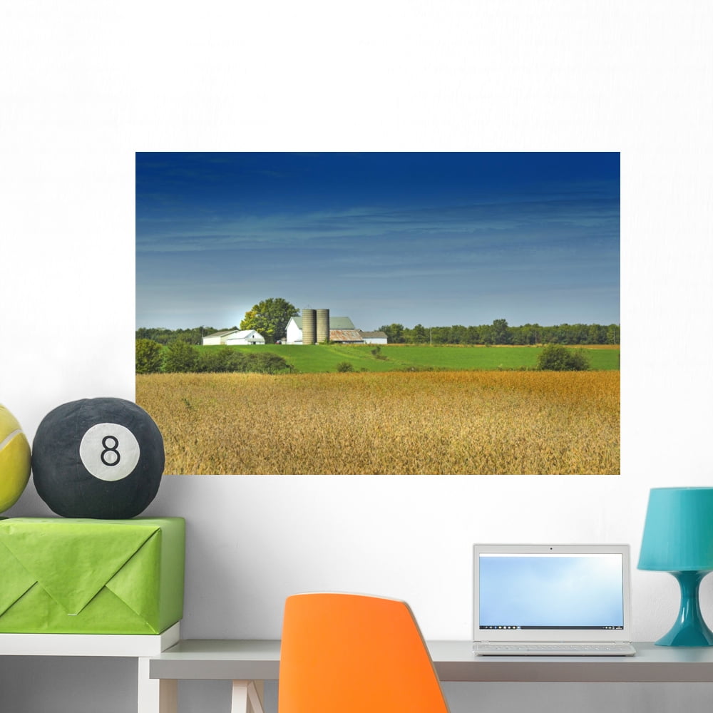 Country Farm Wall Mural Decal by Wallmonkeys Vinyl Peel and Stick ...