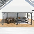 AECOJOY 12' x 16' Hardtop Gazebo Outdoor Aluminum Pergola For Garden, Patio, Backyard- Black ...